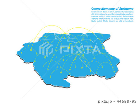 Modern of Map connections networkのイラスト素材 [44688795] - PIXTA