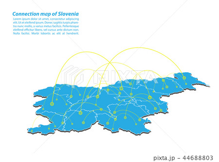 Modern of Map connections networkのイラスト素材 [44688803] - PIXTA