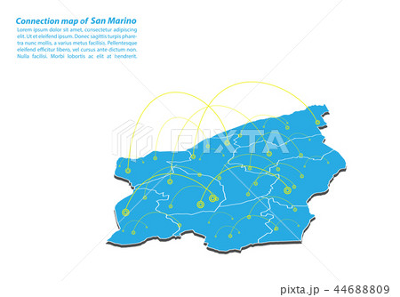 Modern of Map connections networkのイラスト素材 [44688809] - PIXTA