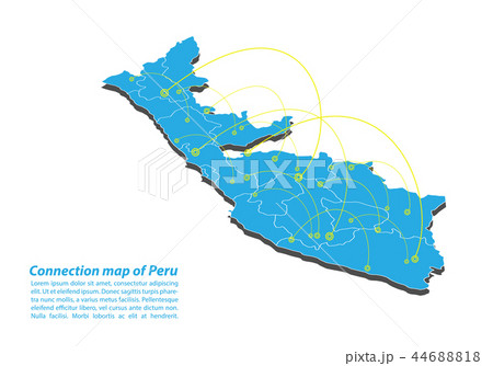Modern of Map connections networkのイラスト素材 [44688818] - PIXTA