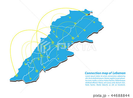 Modern of Map connections networkのイラスト素材 [44688844] - PIXTA