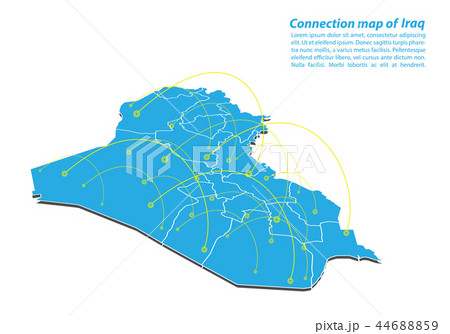 Modern of Map connections networkのイラスト素材 [44688859] - PIXTA