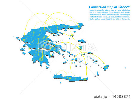 Modern of Map connections networkのイラスト素材 [44688874] - PIXTA