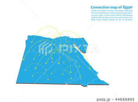 Modern of Map connections networkのイラスト素材 [44688895] - PIXTA