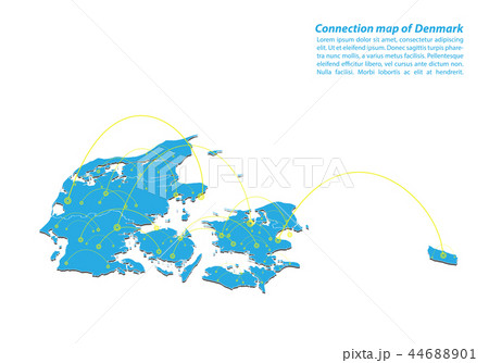Modern of Map connections networkのイラスト素材 [44688901] - PIXTA