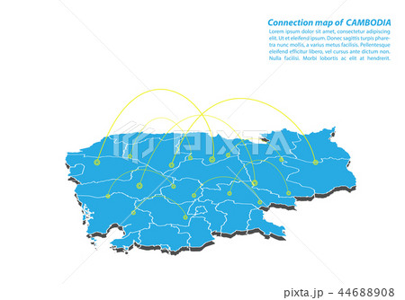 Modern of Map connections networkのイラスト素材 [44688908] - PIXTA