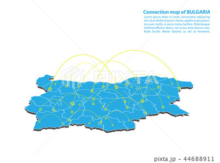 Modern of Map connections networkのイラスト素材 [44688911] - PIXTA