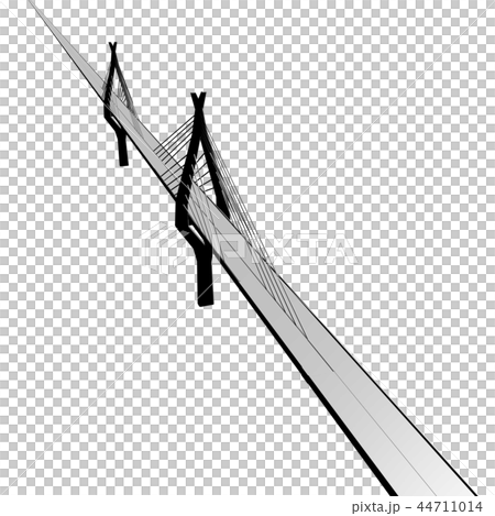 Cable-stayed bridge - Stock Illustration [44711014] - PIXTA
