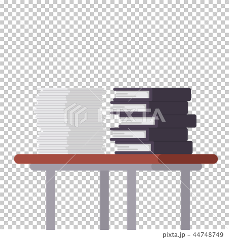 Documents and file folders on the table vector - Stock Illustration ...
