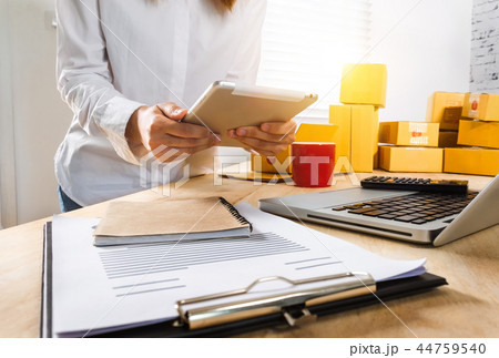 business online shopping. In home office | materials | digitalstage