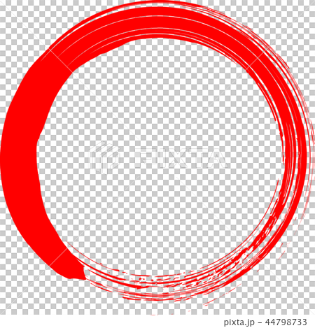 Round circle red brush letter - Stock Illustration [44798733] - PIXTA