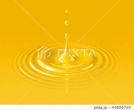 Yellow paint drop and rippleのイラスト素材 [44800739] - PIXTA