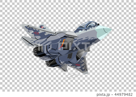 Cartoon Military Stealth Jet Fighter Plane Isolate - Stock Illustration ...