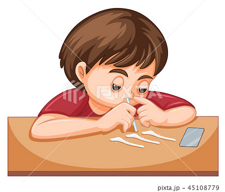 Boy doing cocaine sceneのイラスト素材 [45108779] - PIXTA