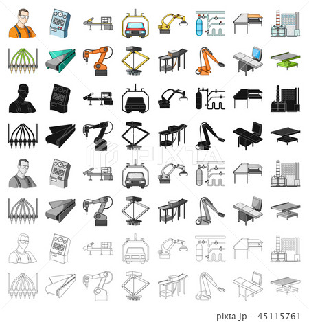 Equipment and machine cartoon icons in set...のイラスト素材 [45115761] - PIXTA