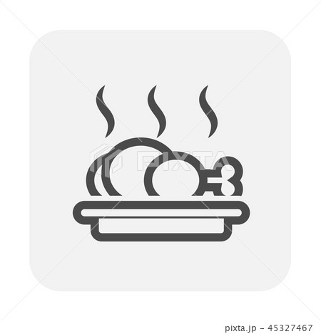chicken plate iconのイラスト素材 [45327467] - PIXTA