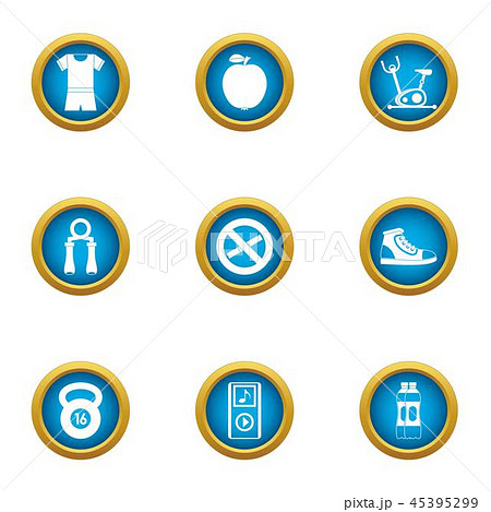 Mode of existence icons set, flat styleのイラスト素材 [45395299] - PIXTA