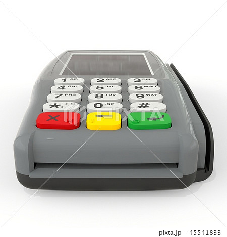 ard payment terminal. POS terminal isolated on...のイラスト素材 [45541833] - PIXTA