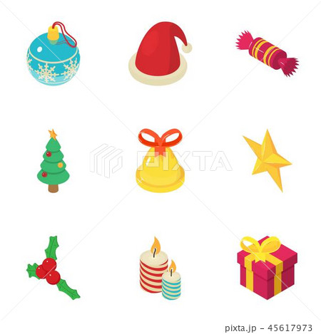 Noel icons set, isometric styleのイラスト素材 [45617973] - PIXTA