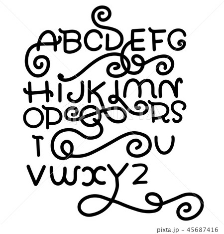 Simple Fancy Font Alphabet