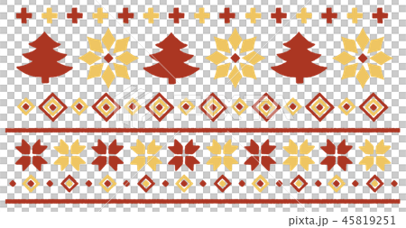 Nordic pattern red - Stock Illustration [45819251] - PIXTA