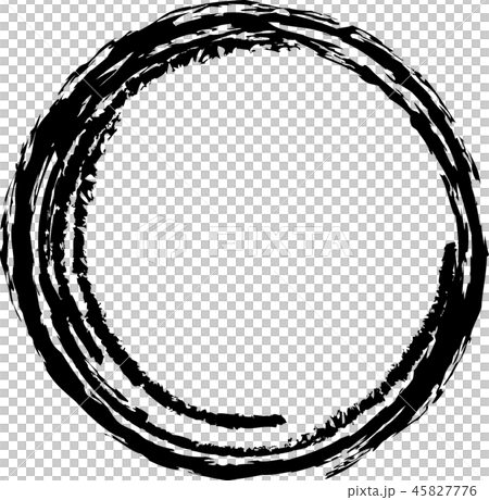 Round circle black rough - Stock Illustration [45827776] - PIXTA