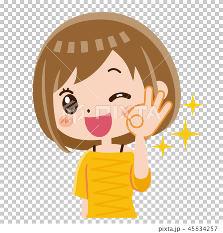 Pretty OK woman - Stock Illustration [45834257] - PIXTA