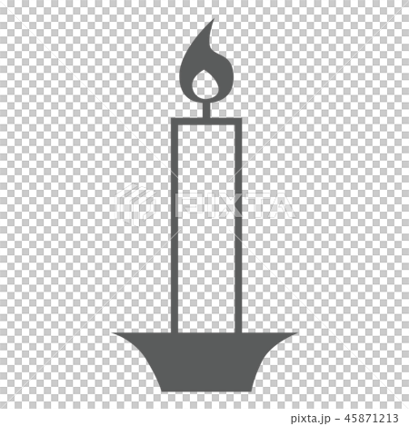 Candle fire wax illustration icon - Stock Illustration [45871213] - PIXTA
