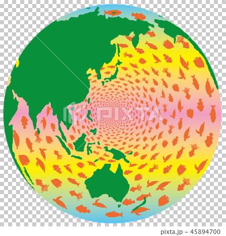 Earth, sea and fish - Stock Illustration [45894700] - PIXTA