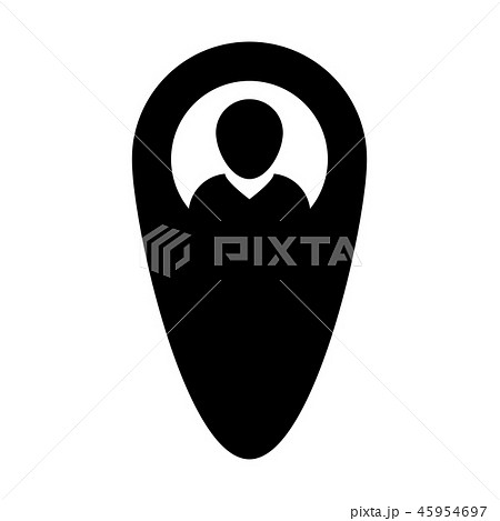 Gps icon vector male user person profile avatarのイラスト素材 [45954697] - PIXTA