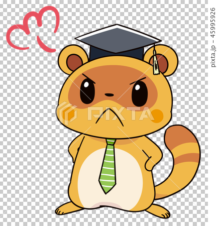 Tanuki mascot character Teacher style - Stock Illustration [45995926 ...