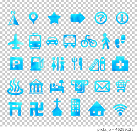 Map icon blue - Stock Illustration [46299125] - PIXTA