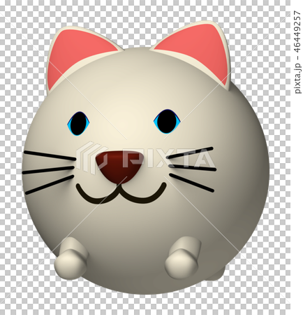 Round cat - Stock Illustration [46449257] - PIXTA