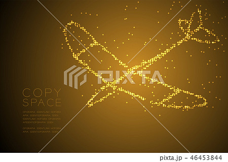 Abstract Geometric Circle dot pixel Glider planeのイラスト素材 [46453844] - PIXTA