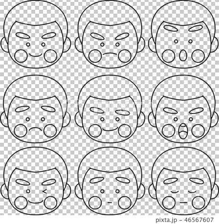 Shonen character face variations - Stock Illustration [46567607] - PIXTA