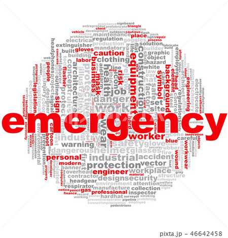 Emergency word cloudのイラスト素材 [46642458] - PIXTA