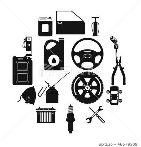 Car service maintenance icons setのイラスト素材 [46679509] - PIXTA