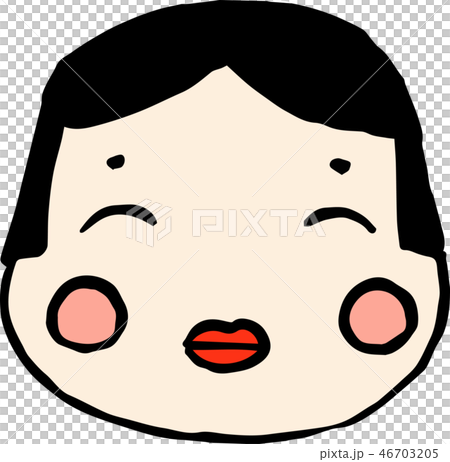 Setsubo Mamemaki Otaku Okame God of fortune... - Stock Illustration ...