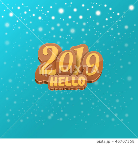 Hello 2019 Happy new year creative design...のイラスト素材 [46707359] - PIXTA