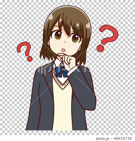 Girl student wondering? - Stock Illustration [46816730] - PIXTA