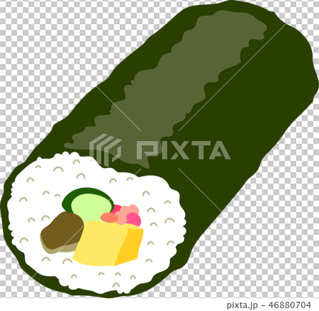 Rice roll Nori seaweed roll Seto bean paste... - Stock Illustration ...
