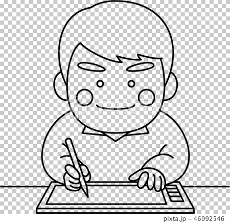 Male character pen tab - Stock Illustration [46992546] - PIXTA