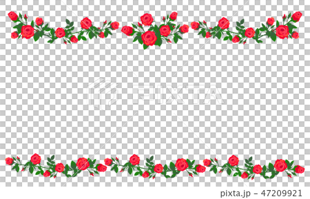 Red rose frame 01 - Stock Illustration [47209921] - PIXTA
