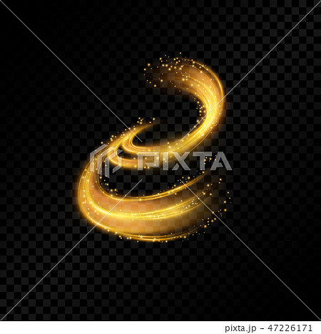 Transparent golden magical light effectのイラスト素材 [47226171] - PIXTA