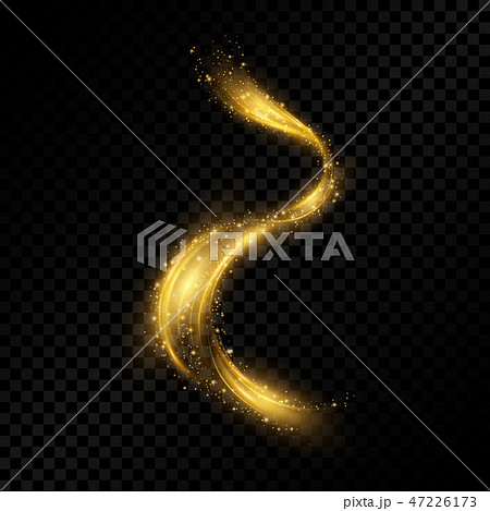 Transparent golden magical light effectのイラスト素材 [47226173] - PIXTA