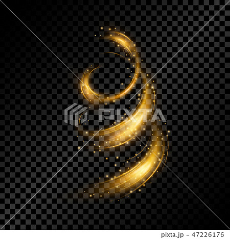 Transparent golden magical light effectのイラスト素材 [47226176] - PIXTA