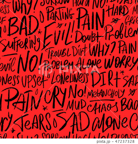 Vector seamless pattern with bad wordsのイラスト素材 [47237328] - PIXTA