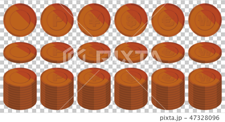 Illustration of copper color coin - Stock Illustration [47328096] - PIXTA