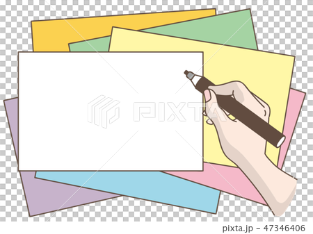 Writing hand · Magic pen and card - Stock Illustration [47346406] - PIXTA
