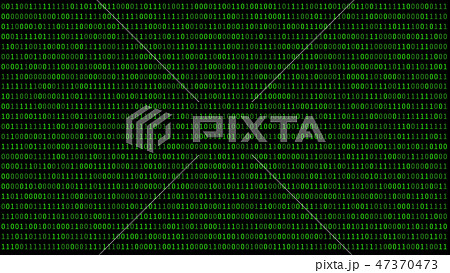 01 or binary numbers on the computer screen on...のイラスト素材 [47370473] - PIXTA